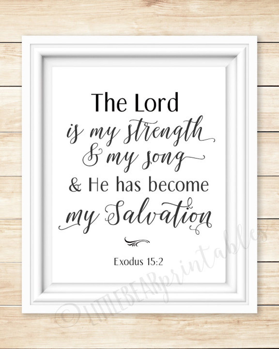 The Lord is My Strength and My Song, Gift for Christian Singer ...