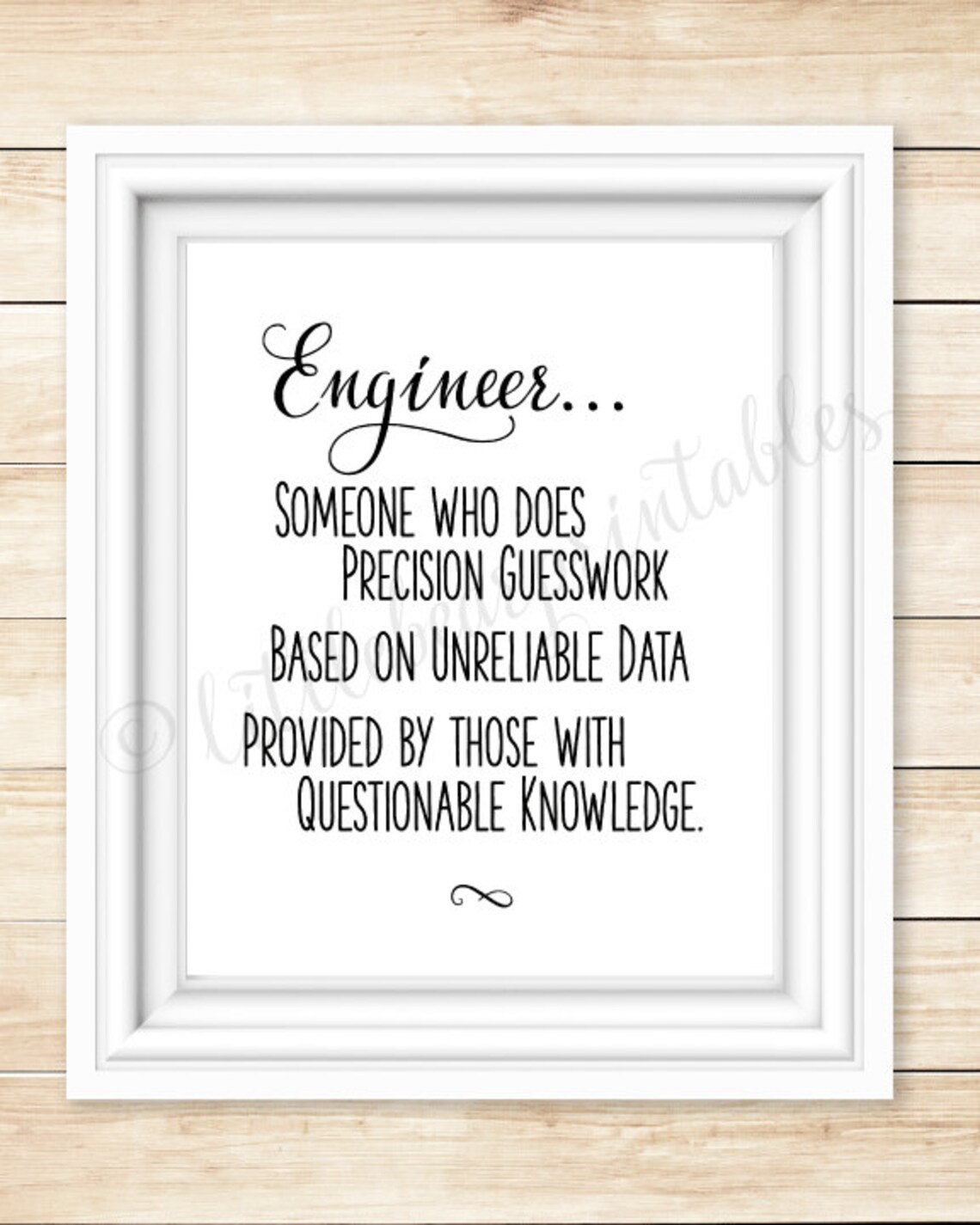 Engineering Quote Printable Black and White - Etsy