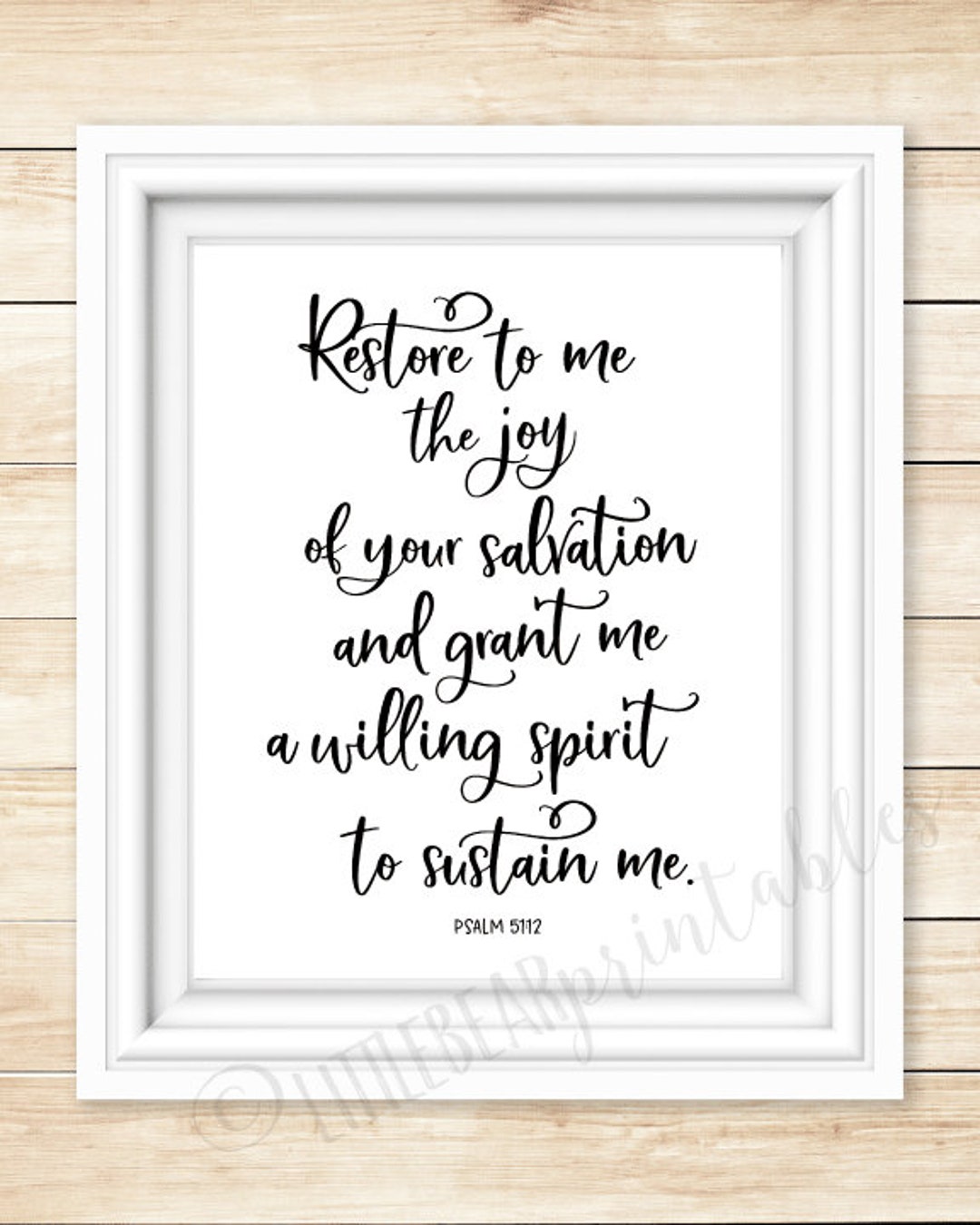 Psalm 51:12, Restore to Me the Joy of Your Salvation and Grant Me a ...