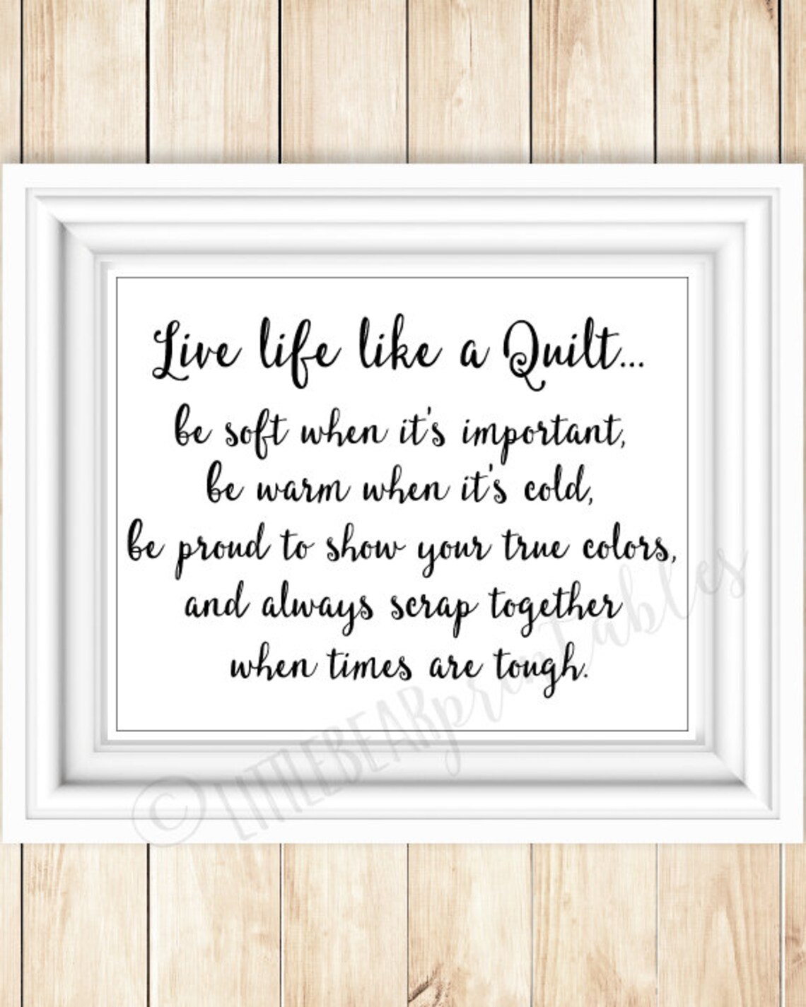 Quilter Gift: Live Life Like a Quilt Printable (digital Download) - Etsy