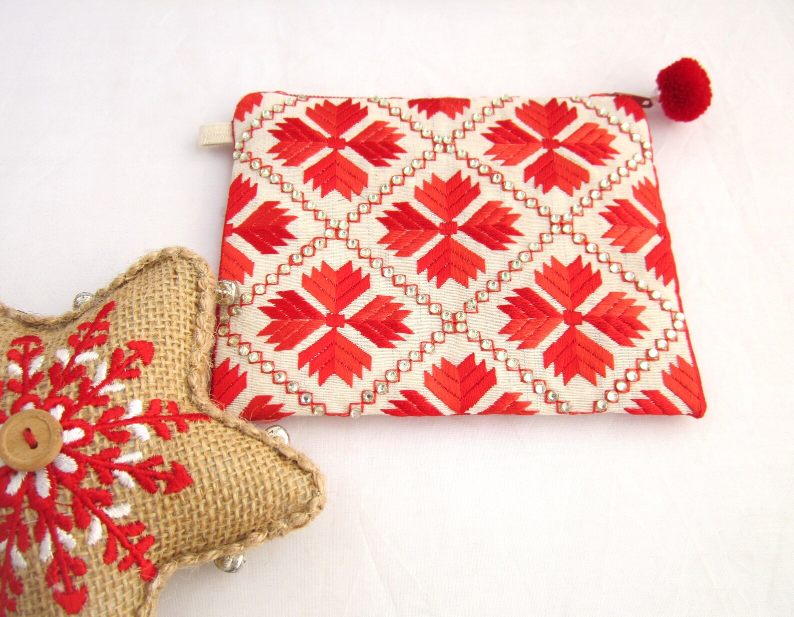 Hand Crafted Embroidered Coin Pouch - Etsy