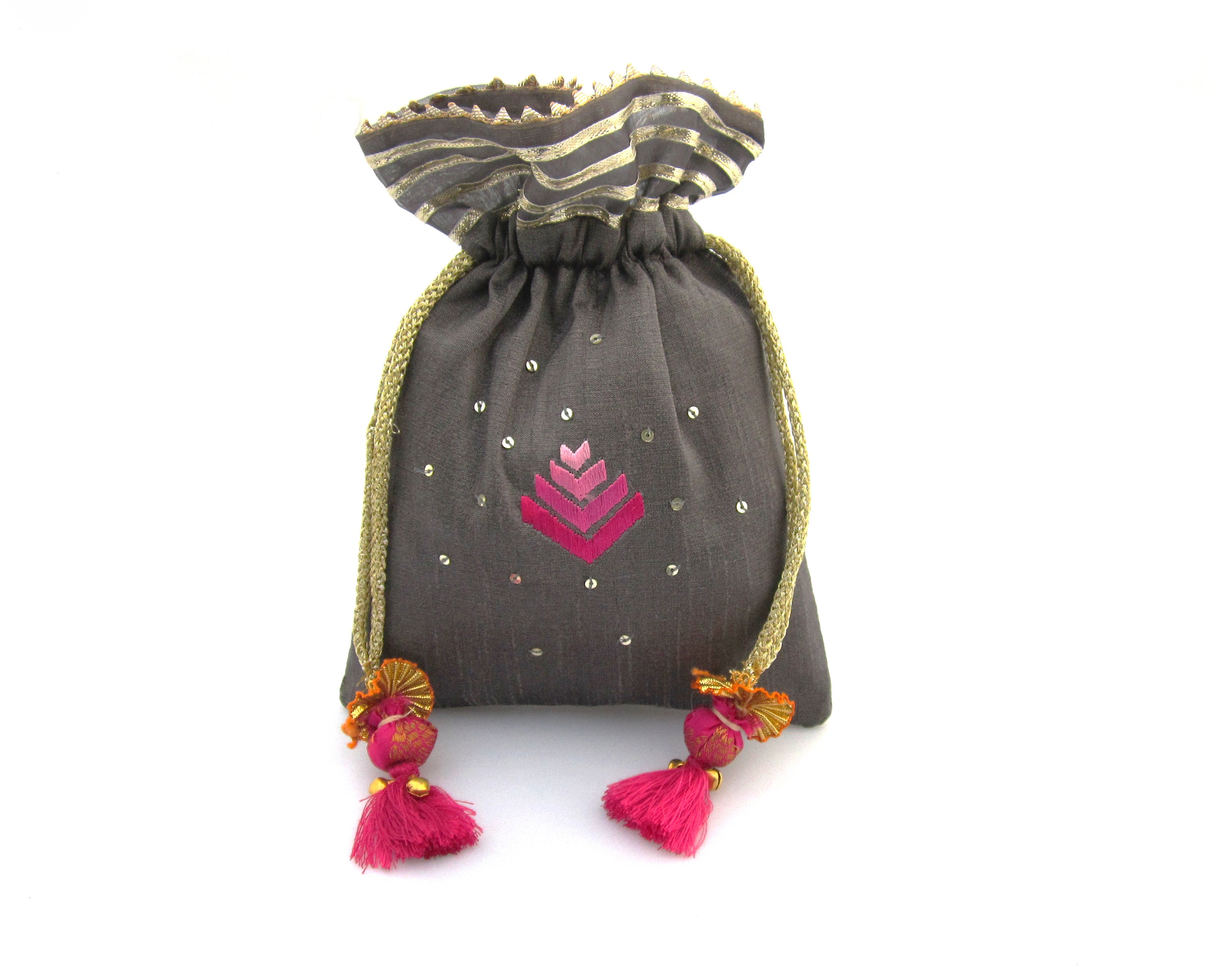 Buy Embroidered Drawstring Bags Online in India - Etsy