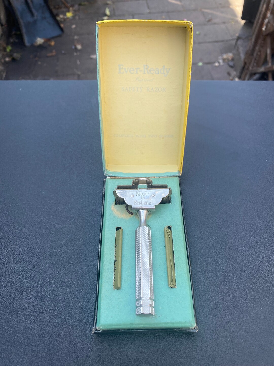 Vintage Ever Ready Razor Set - Includes Razor, Case and Two Blades- in ...