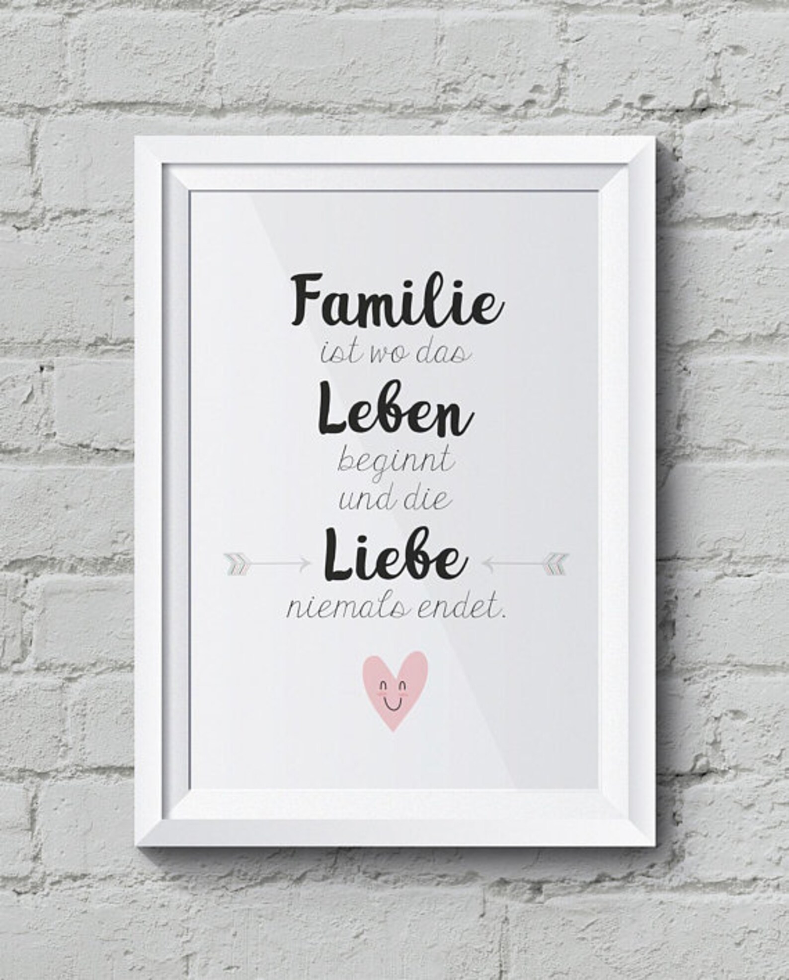 Familie Liebe 2 Vivaclair Kunstdrucke Druck Poster in A4 | Etsy