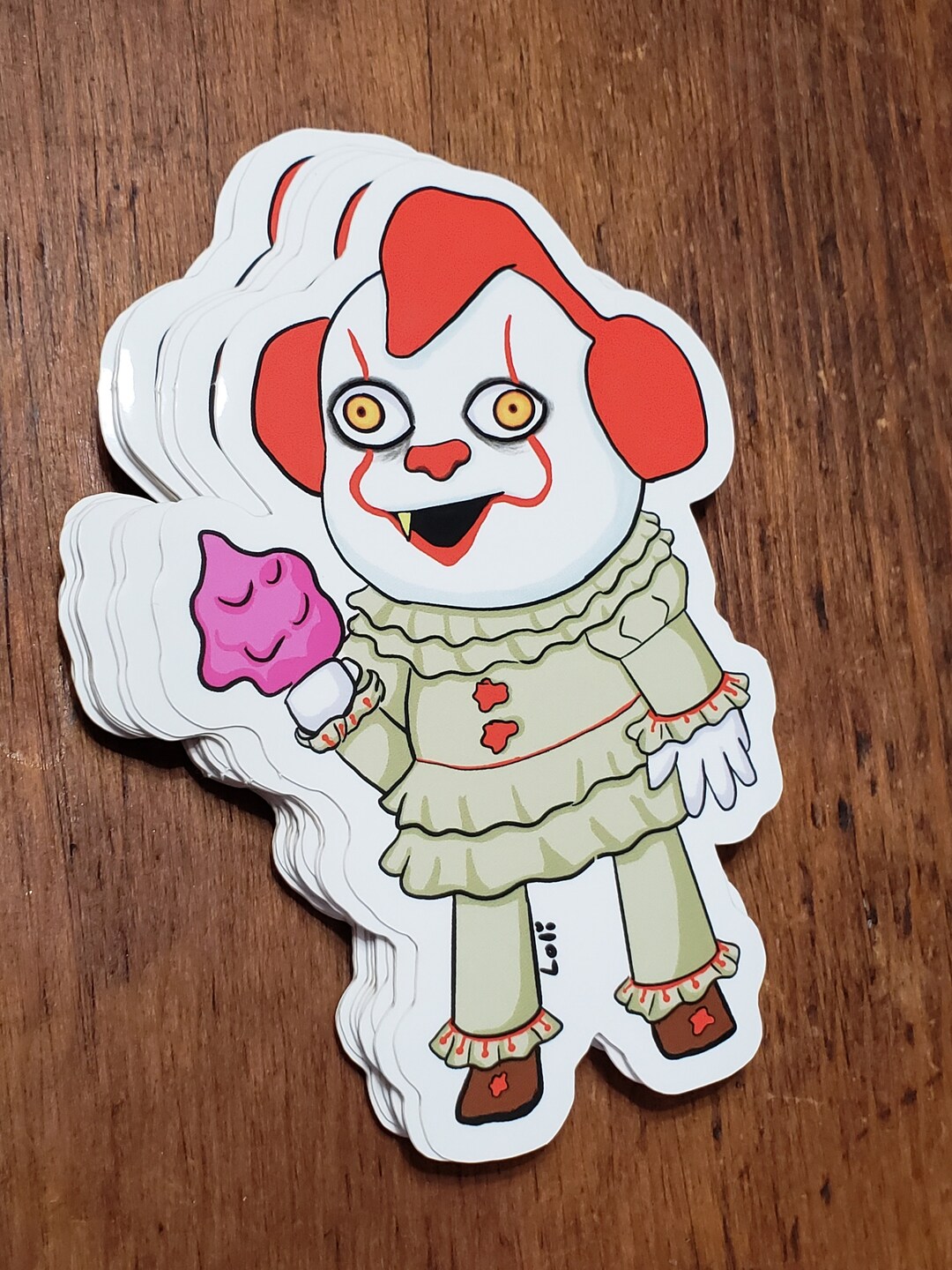 Scary Clown Vinyl Sticker - Etsy