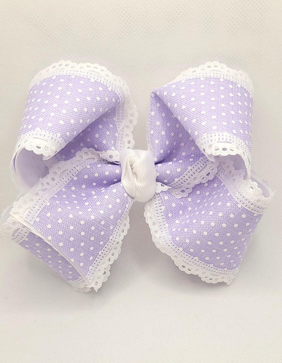 Lavender Bow....lavender Swiss Dot Bow....swiss Dot Bow...lavender Bows ...