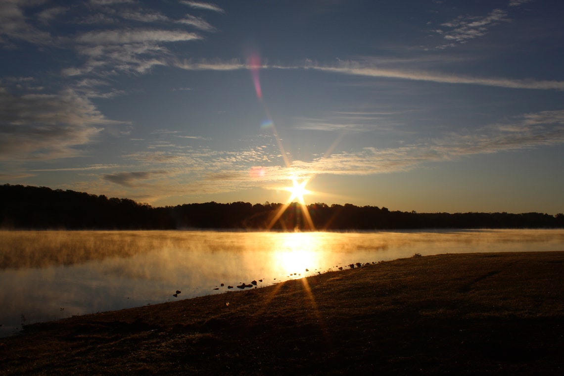 Sunrise Over Ford Lake Michigan - Etsy
