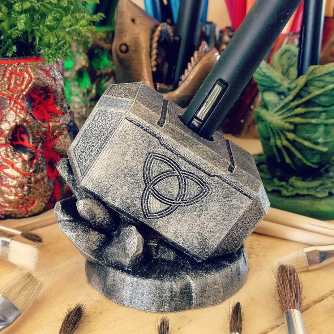 Wacom Pen Holder 3D Printed: Avengers Thor Mjolnir Edition for Digital ...