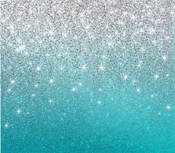 Teal Ombre Glitter Background