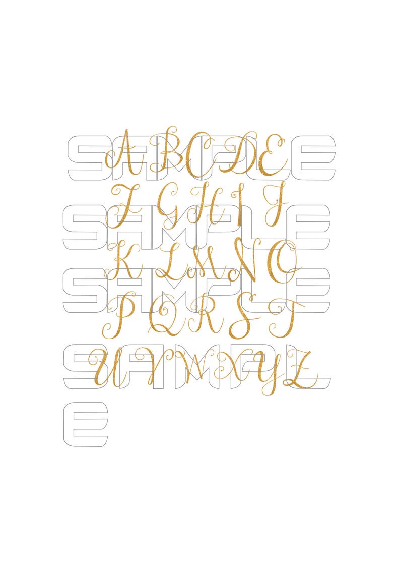 Digital Gold Cursive Alphabet Clipart Letter Glitter Clipart - Etsy ...