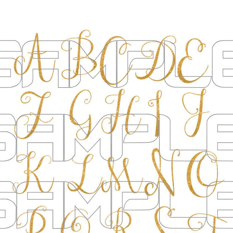 Gold Glitter Letters - Etsy