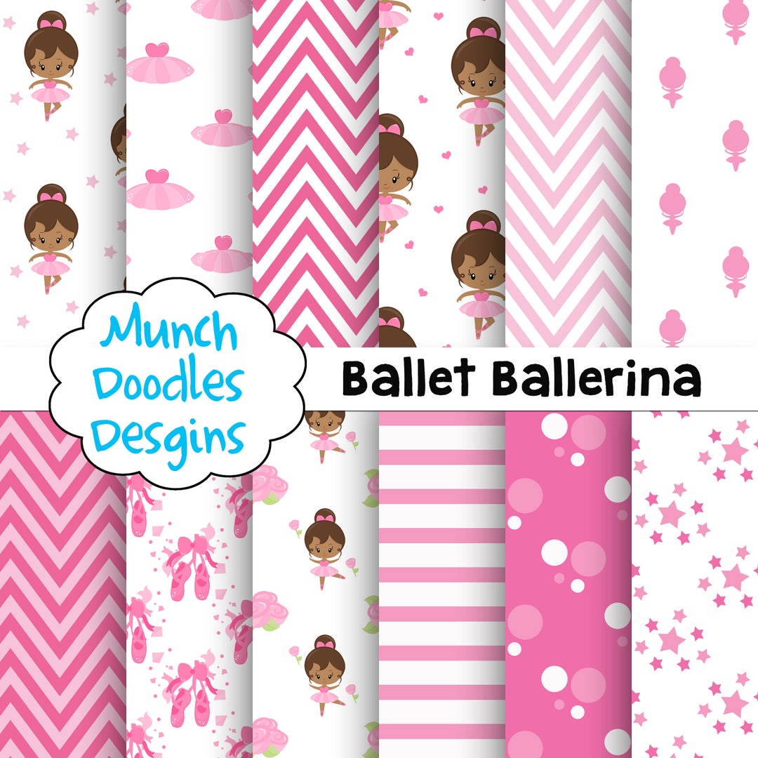 Ballerina Scrapbook Paper, Ballet Scrapbooking Paper, Ballet Digital ...