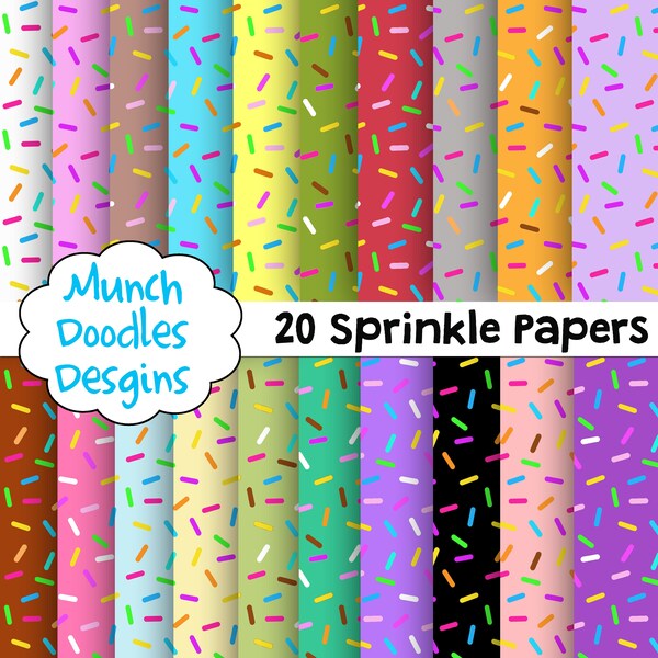 Rainbow Sprinkles Clipart - Etsy