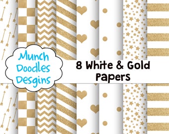 White Gold Paper | Etsy