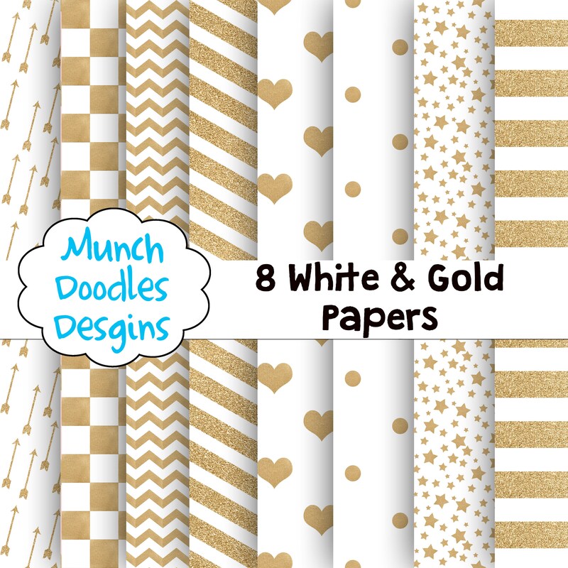 Gold Digital Papers - Etsy