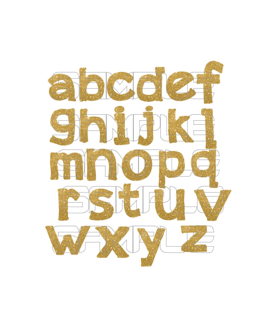 Digital Gold Alphabet Clipart, Letter Glitter Clipart, Alphabet Glitter ...