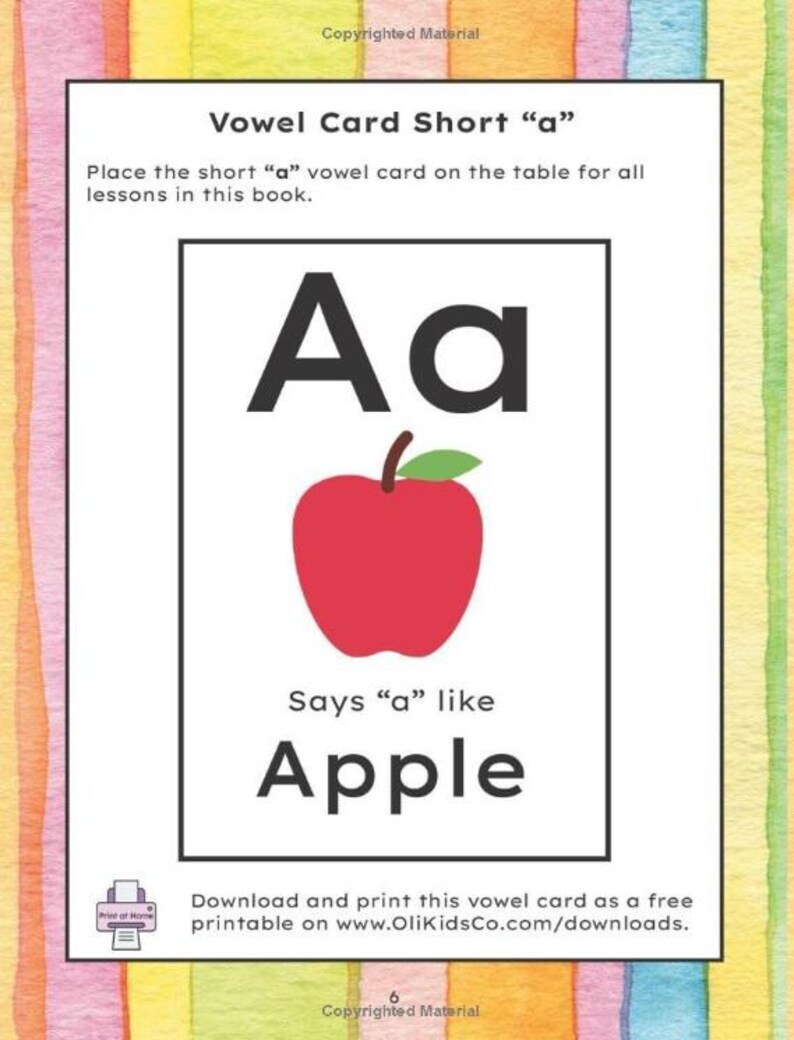 A Good Start Reading - Short "a" Words - Book 1 of 5 -digital Download ...