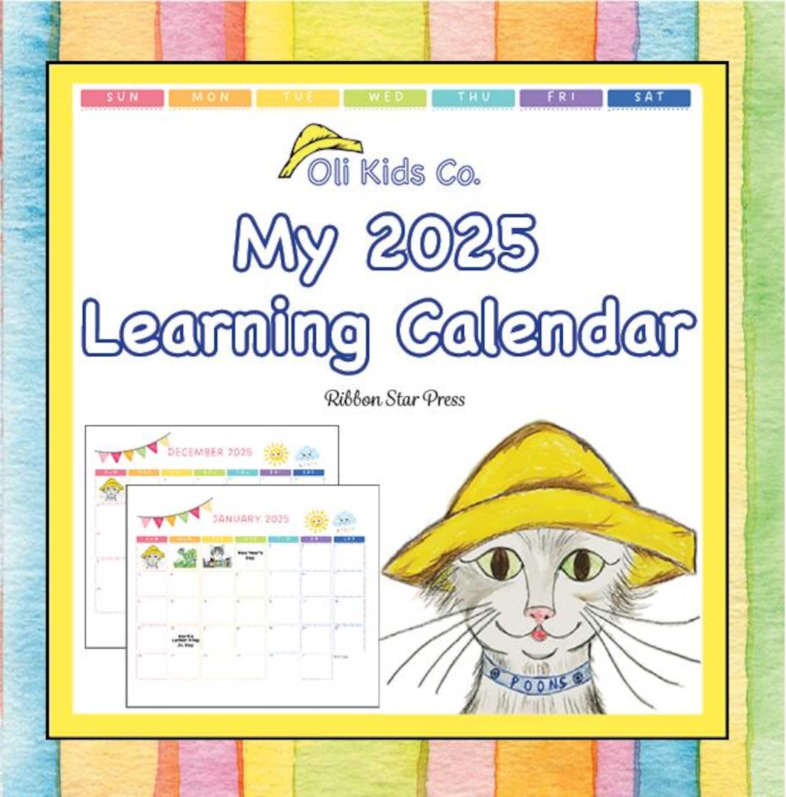 My 2025 Learning Calendar - Learn the Months of the Year With Oliver ...