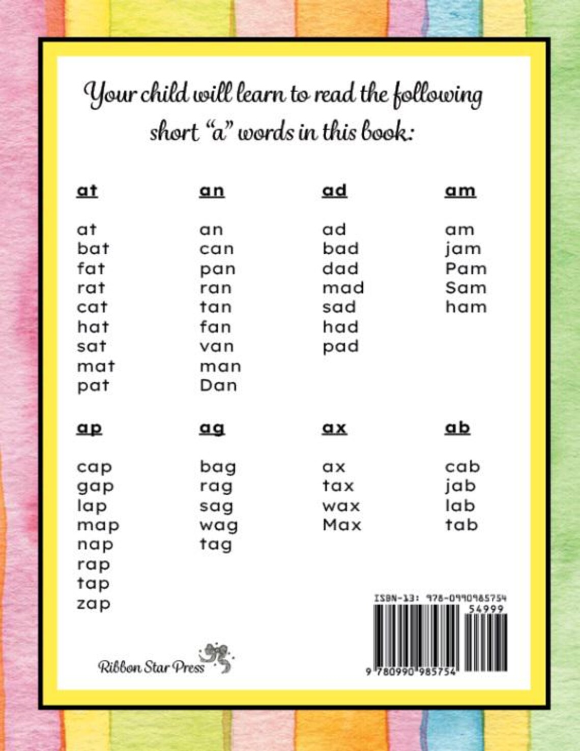 A Good Start Reading - Short "a" Words - Book 1 of 5 -digital Download ...