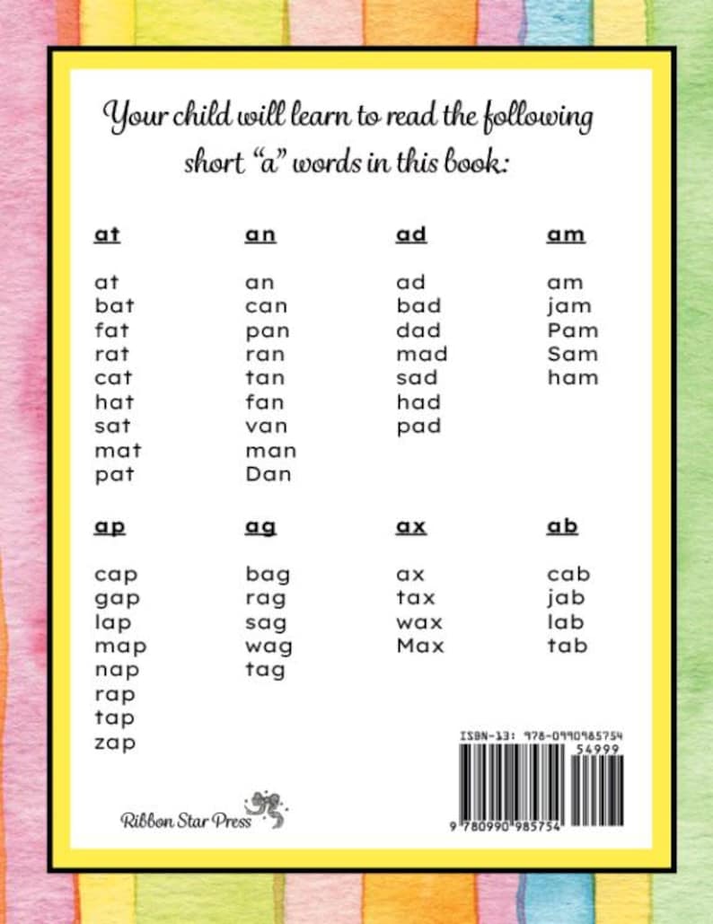 A Good Start Reading - Short "a" Words - Book 1 of 5 -digital Download ...