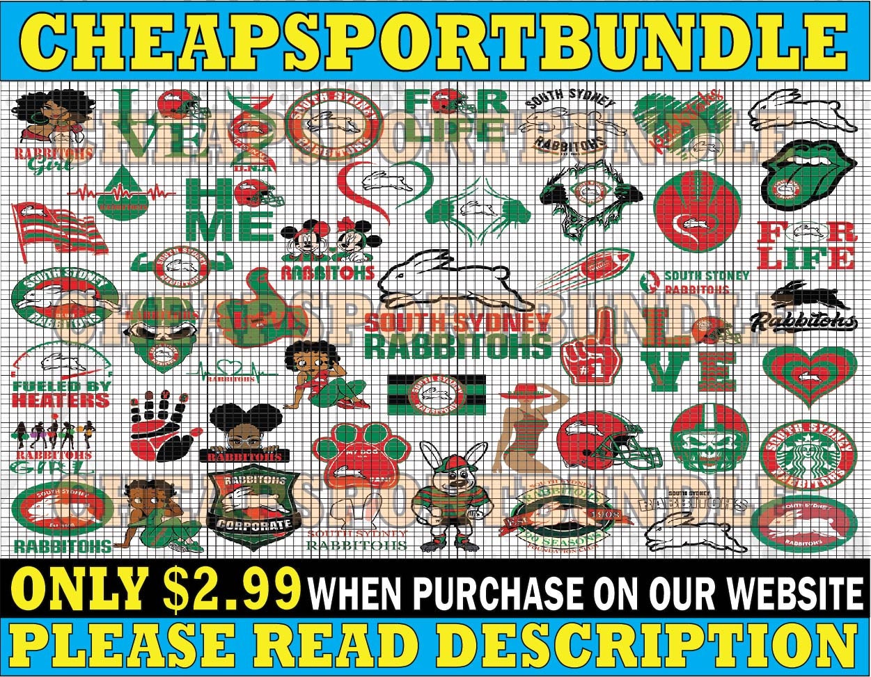 South Sydney Rabbitohs Football Team Svg South Sydney - Etsy Australia