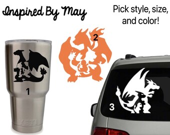 Charizard Evolution Decal - Etsy