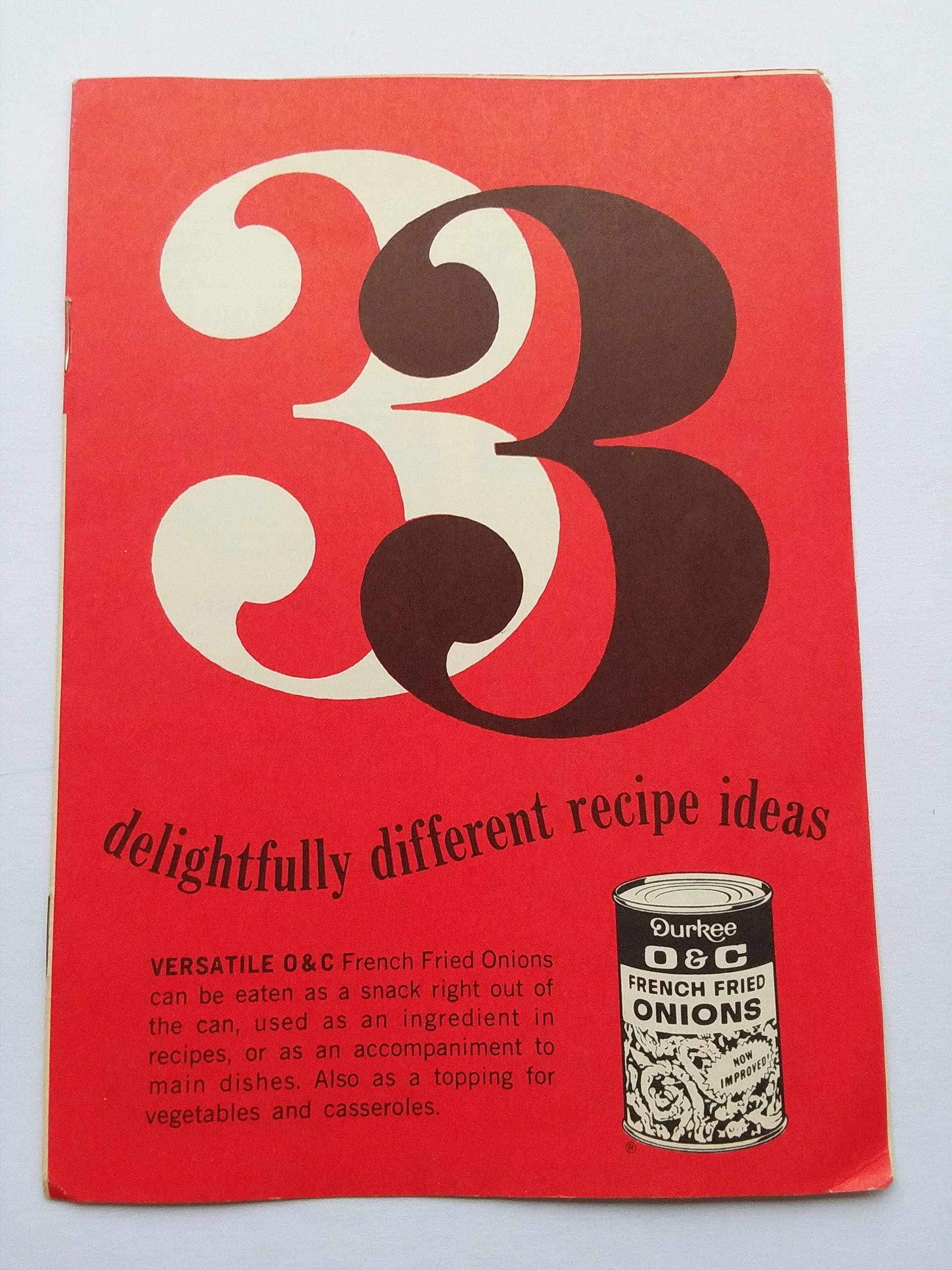 Durkee O & C French Fried Onions Recipe Booklet 1960s MCM - Etsy
