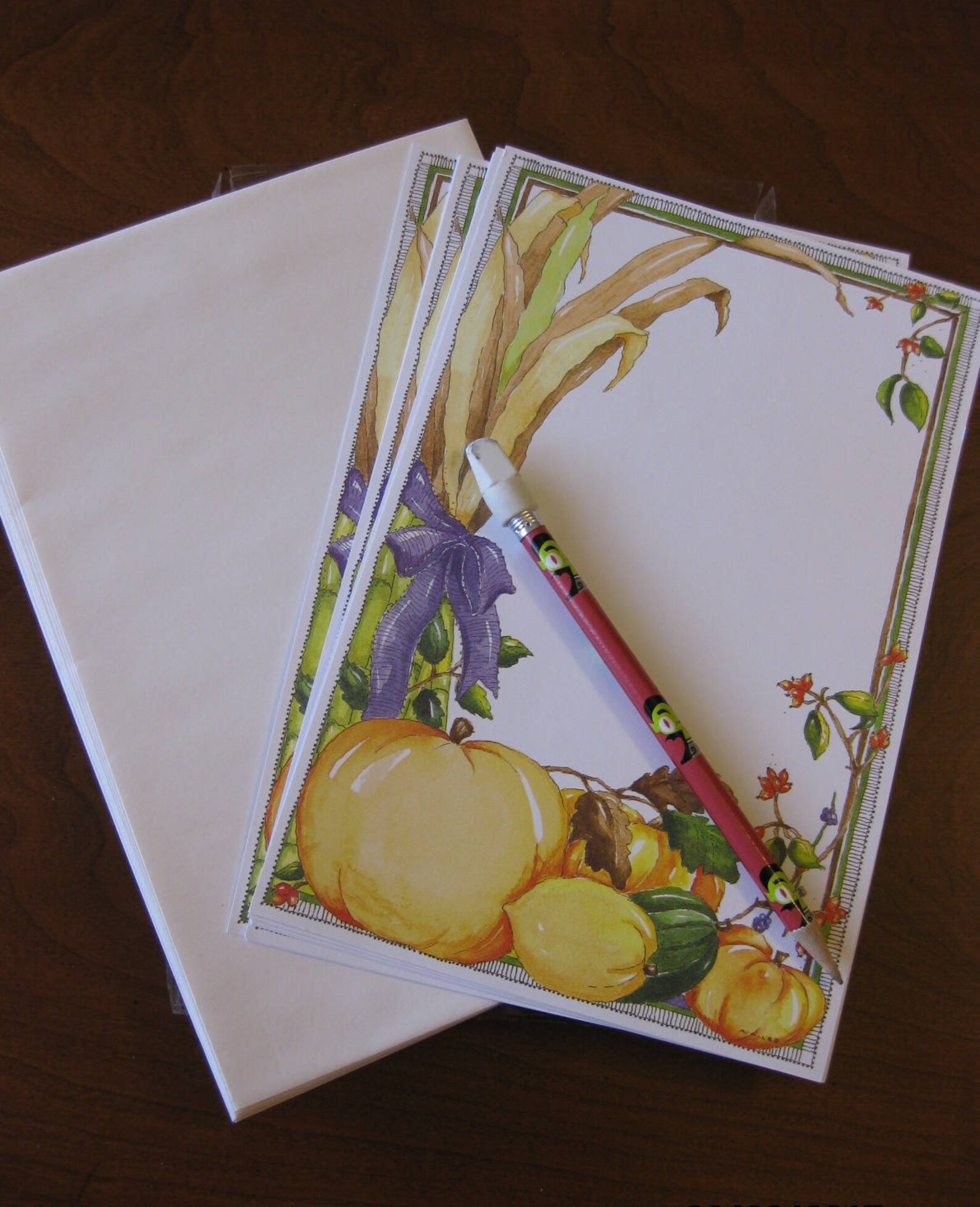 Vintage Autumn Stationery Set, Watercolor Scene, Fine (and Fun!) Papers ...