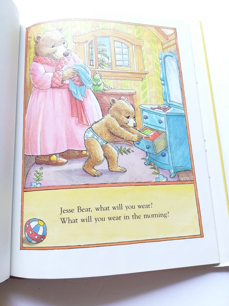 Jesse Bear What Will You Wear by Nancy White Carlstrom 1986 - Etsy