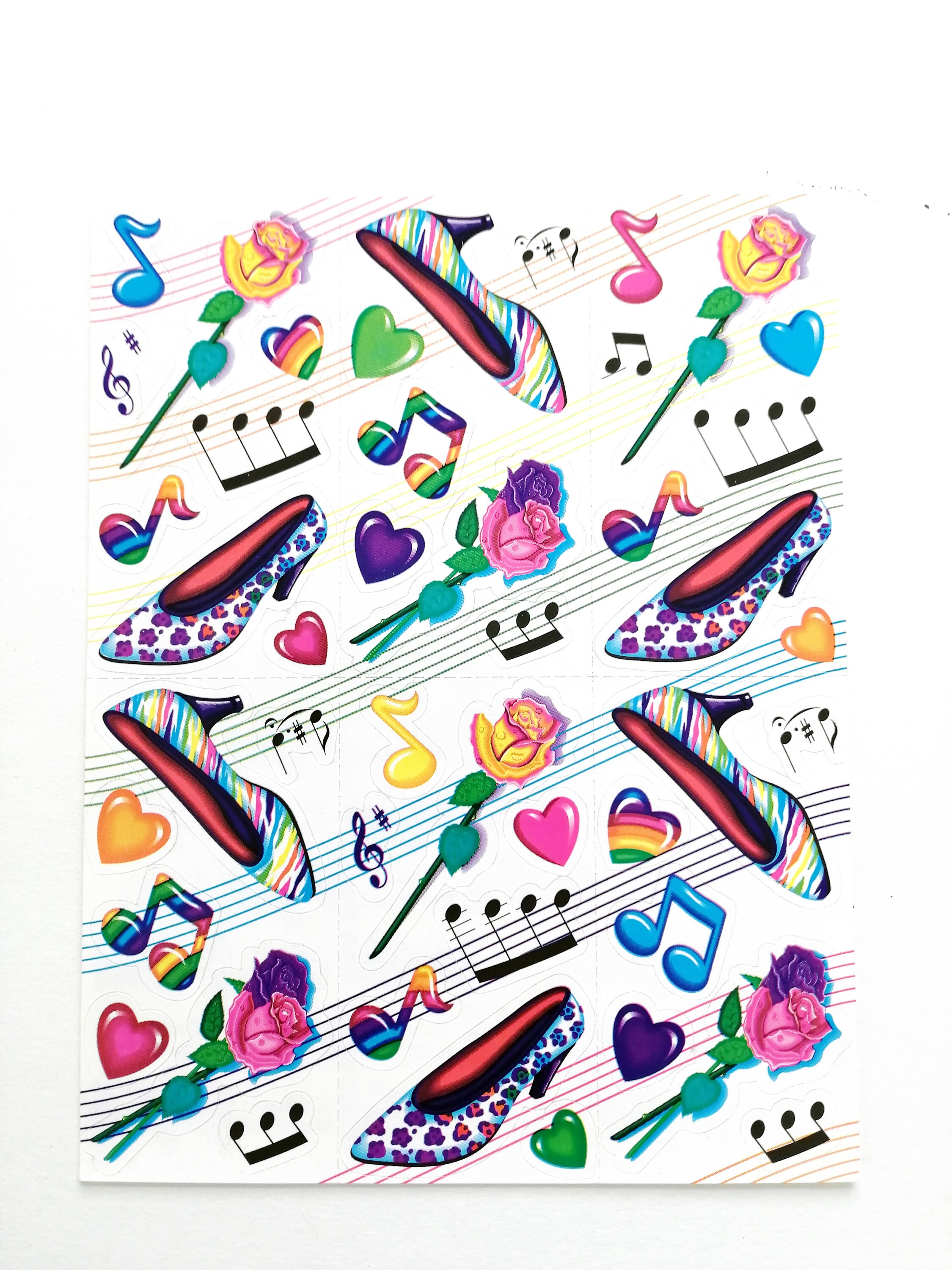 Lisa Frank S250 Heels& Roses 1990s True Vintage Lisa Frank! Full Sheet ...