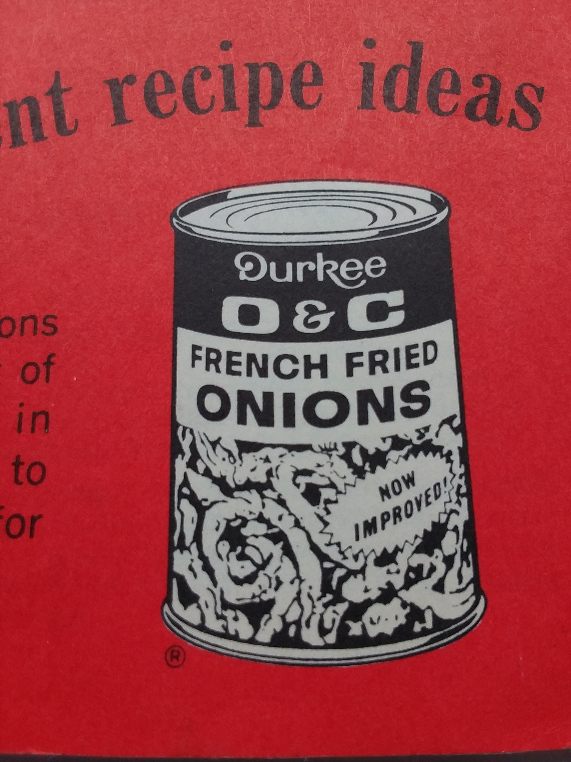 Durkee O & C French Fried Onions Recipe Booklet 1960s MCM - Etsy