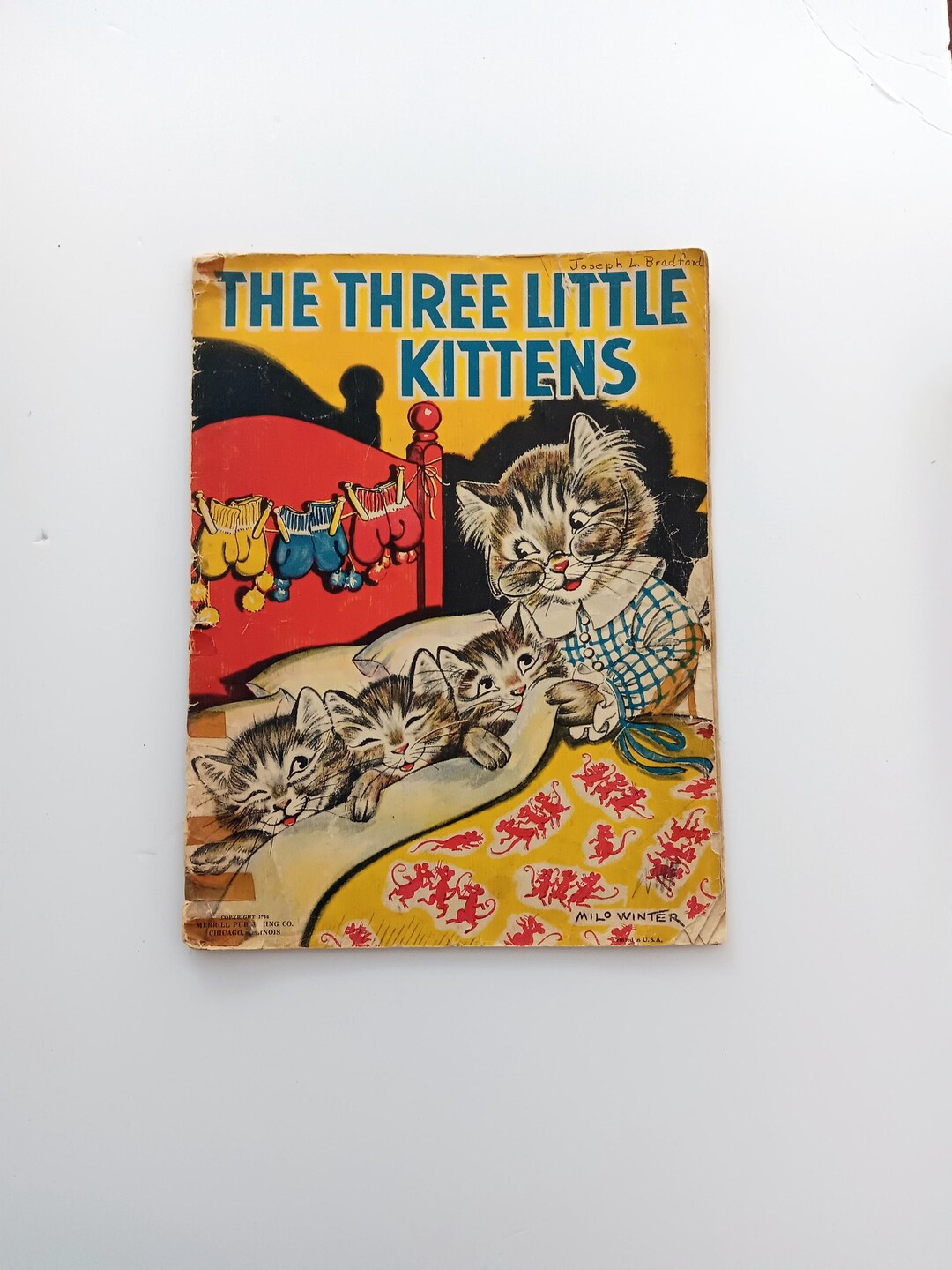 The Three Little Kittens 1951 Linen Book Whitman Publishing - Etsy