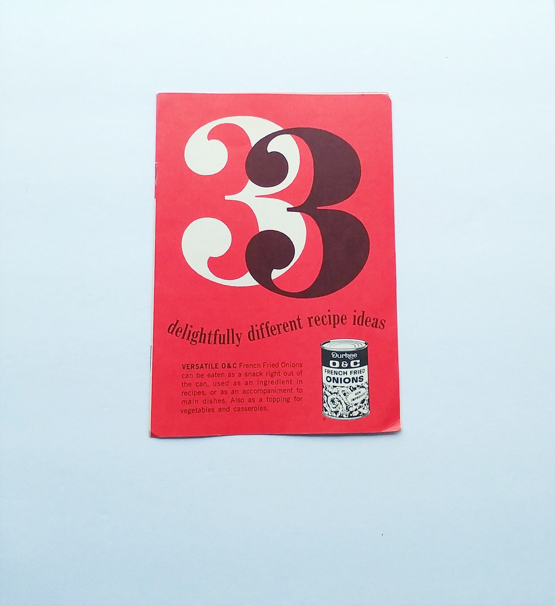 Durkee O & C French Fried Onions Recipe Booklet 1960s MCM - Etsy
