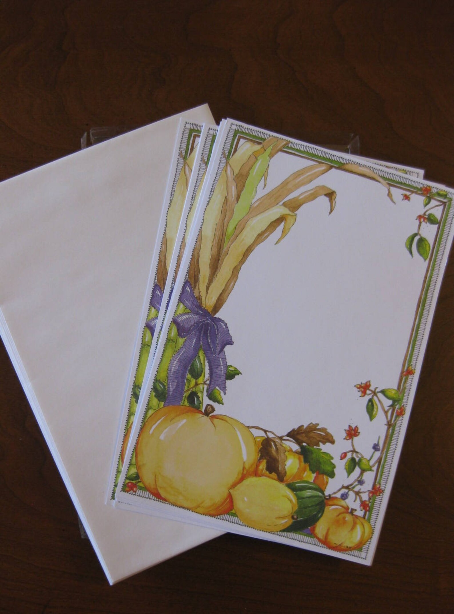 Vintage Autumn Stationery Set, Watercolor Scene, Fine (and Fun!) Papers ...