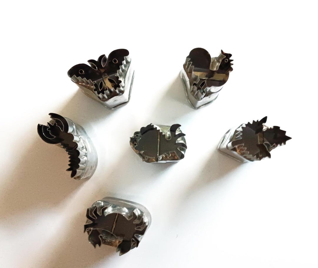 Japanese Canapé Cutter Stainless Steel Metal 1980s Set of Six: Fish ...