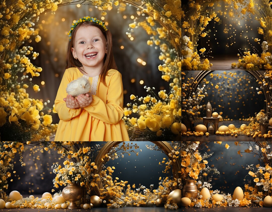 Easter Digital Backdrops, Spring Portrait Backgrounds - Etsy