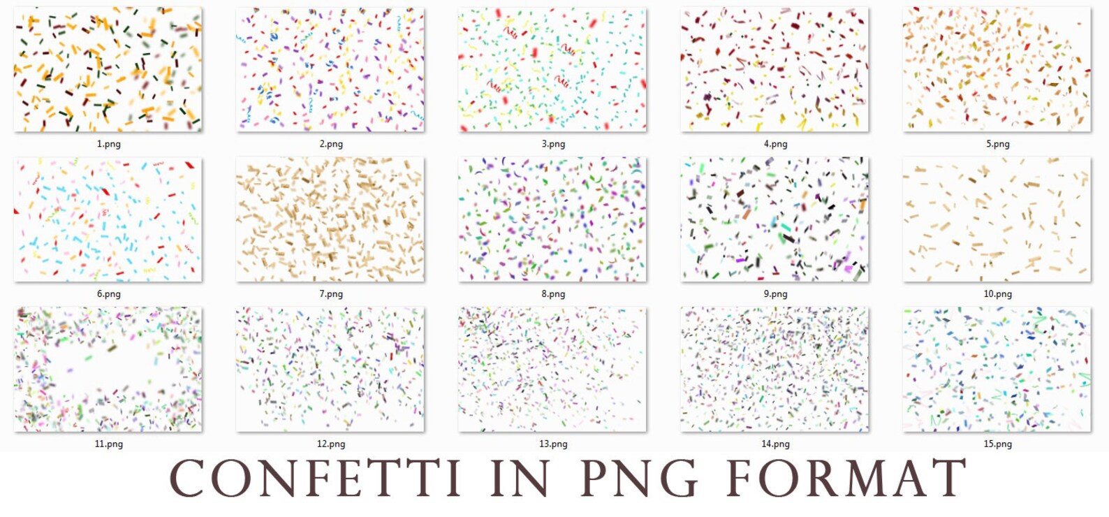 46 Confetti Photo Overlays - Etsy