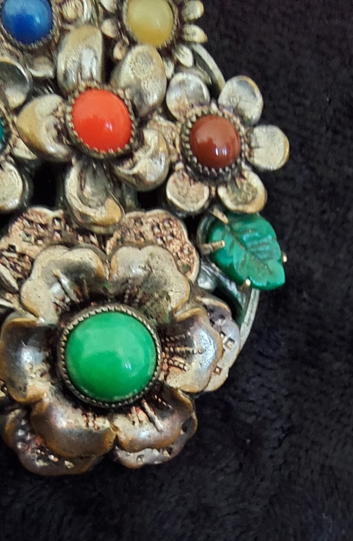 Antique Max Neiger Flower & Leaf Necklace - Etsy