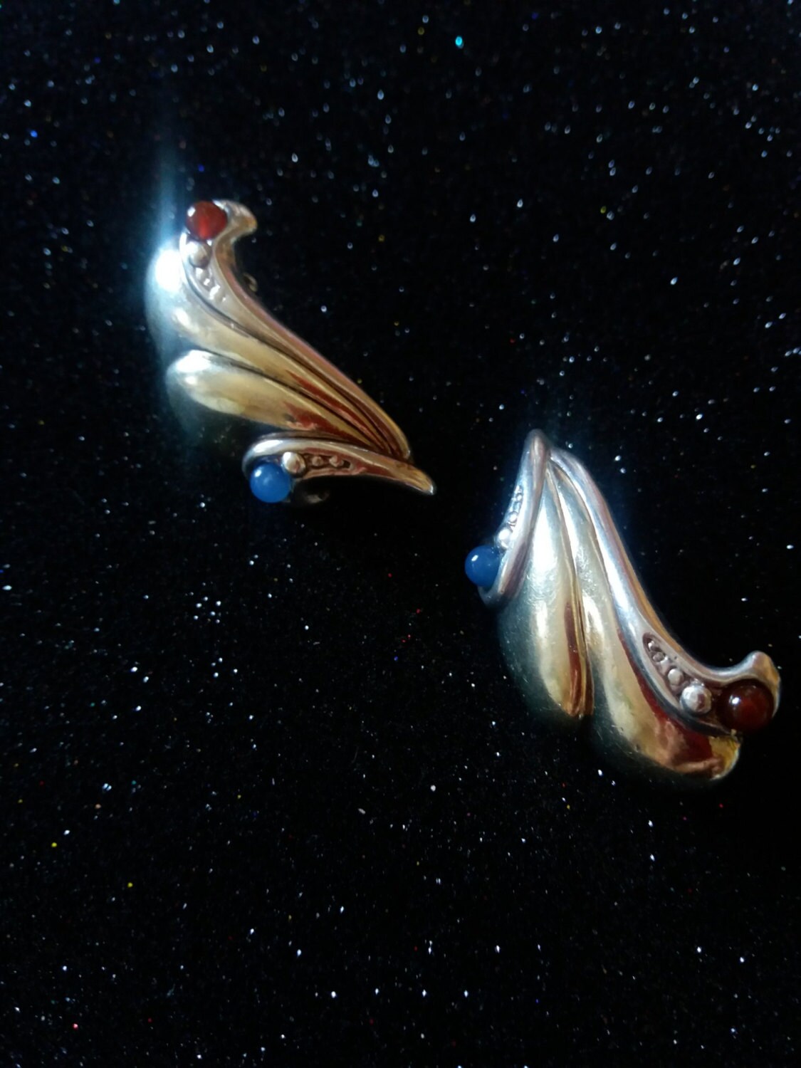 Designer Brian Bergner Stunning 1980's Sterling Silver & Cabochon ...