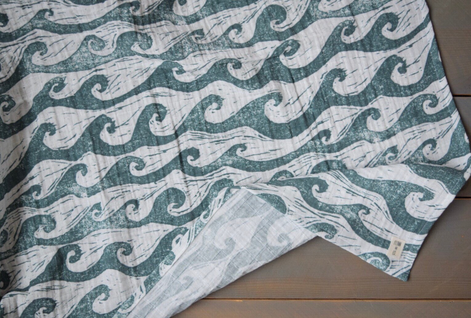 Swaddle Blanket : Waves Muslin Ocean Baby Swaddle Organic | Etsy