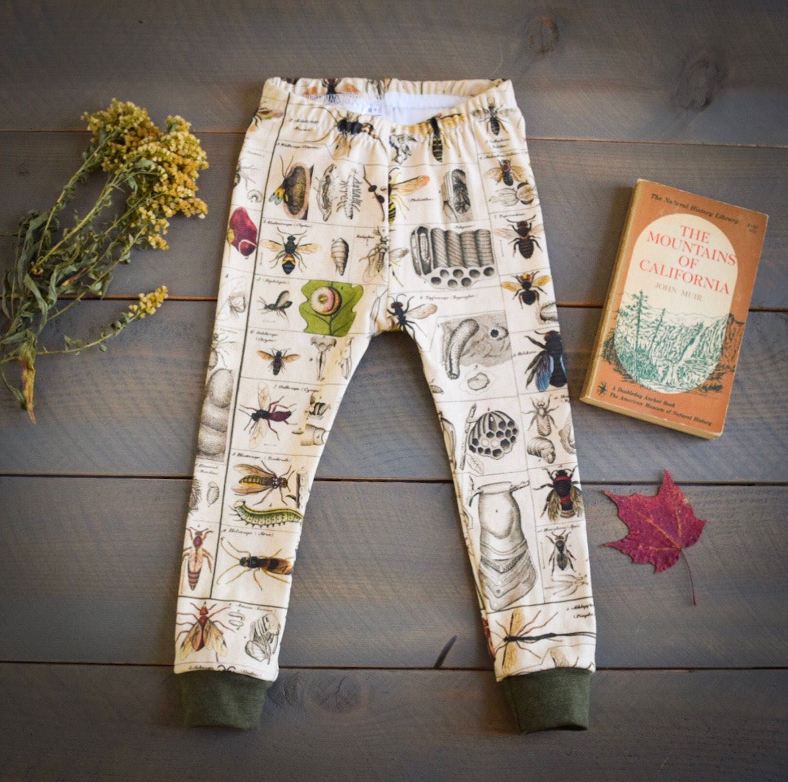 Baby Toddler Leggings : Bugs Insect Vintage Baby Pants | Etsy