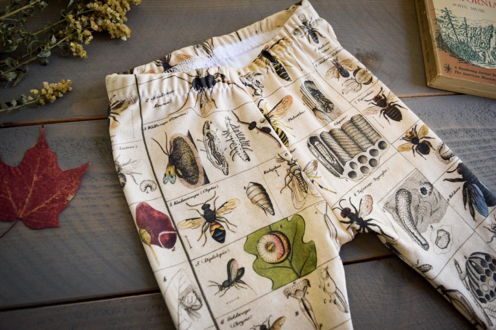 Baby Toddler Leggings : Bugs Insect Vintage Baby Pants | Etsy