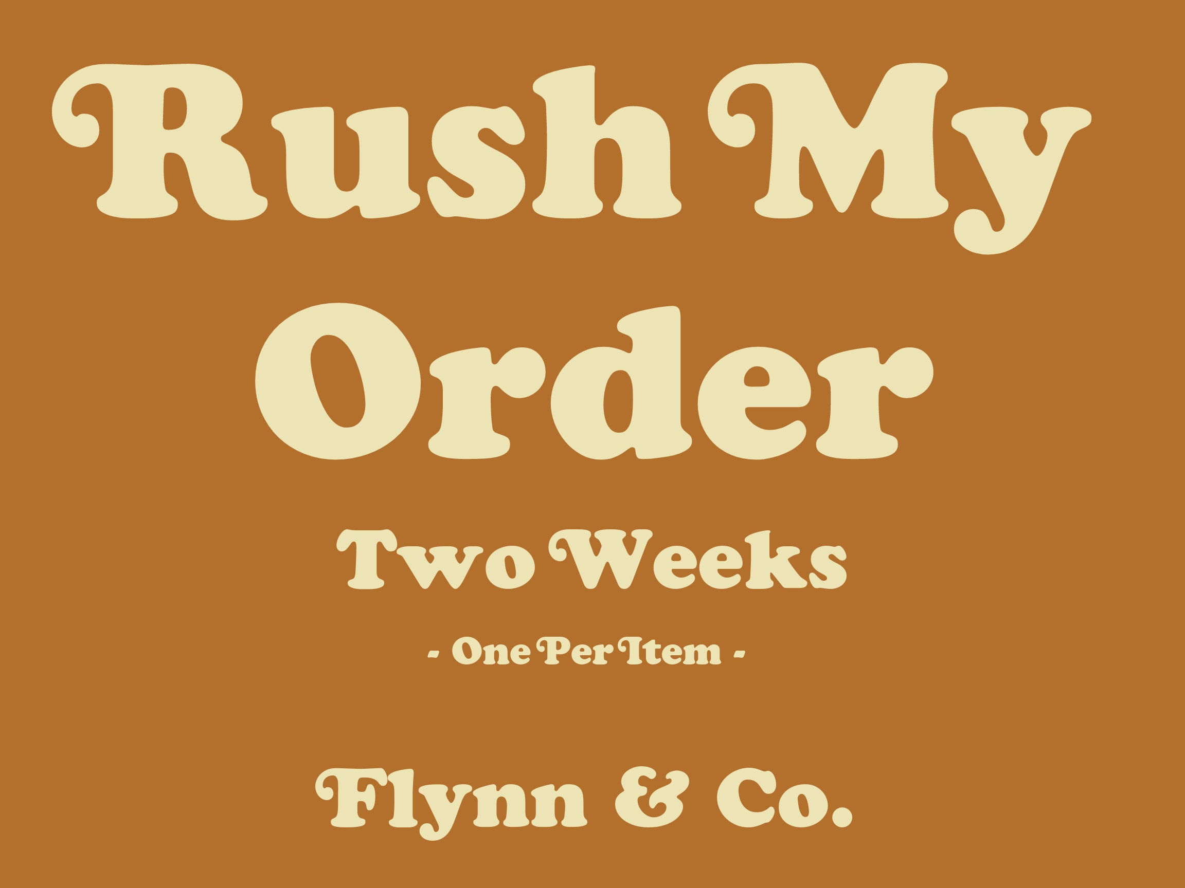 Rush Order // 2 Weeks // Shop Rush - Etsy
