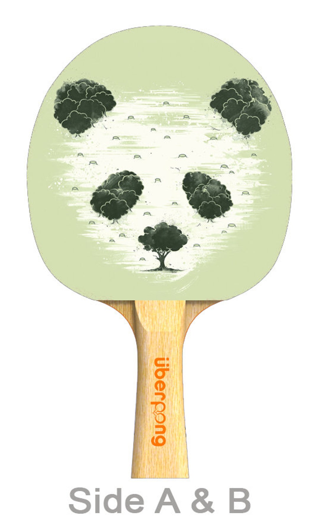 Designer Panda-scape Ping Pong Paddle Table Tennis Custom - Etsy