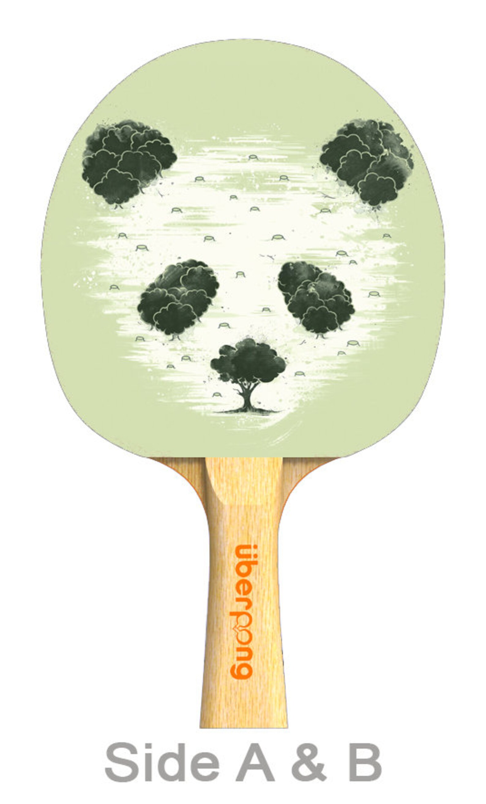 Designer Panda-scape Ping Pong Paddle Table Tennis Custom - Etsy