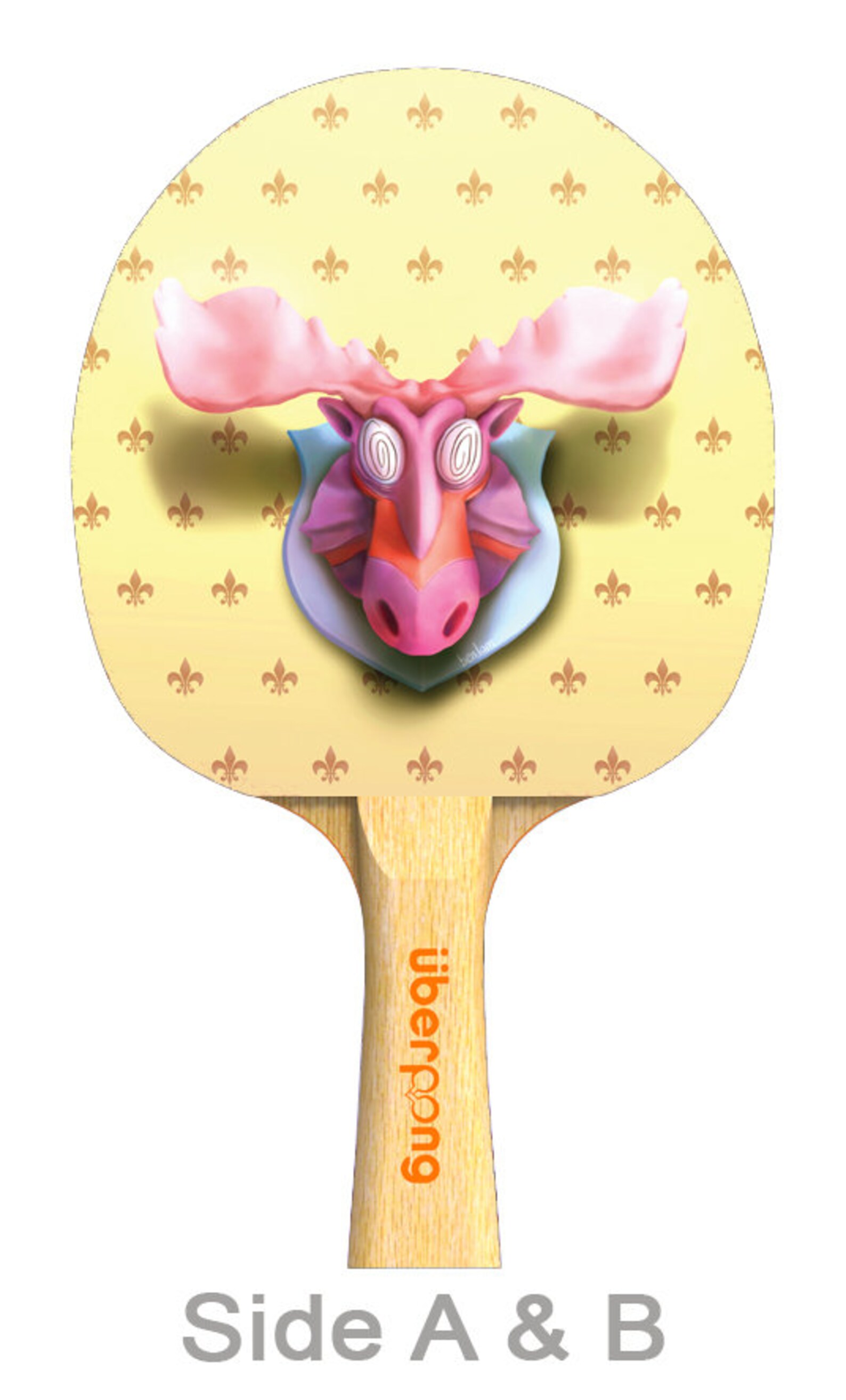 Designer the Moose Ping Pong Paddle Table Tennis Custom - Etsy
