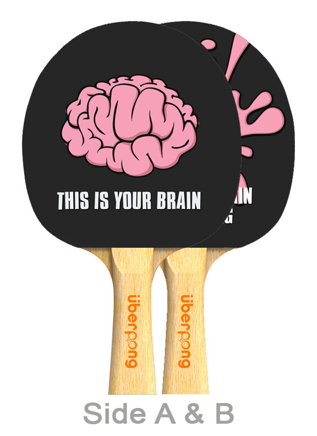 Designer This is Your Brain Ping Pong Paddle Table Tennis Custom - Etsy