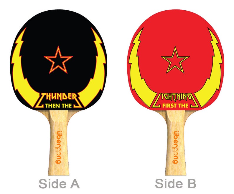 Designer Thunderbolt and Lightning Ping Pong Paddle Table - Etsy