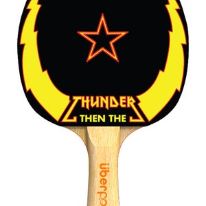Designer Thunderbolt and Lightning Ping Pong Paddle Table Tennis Custom ...