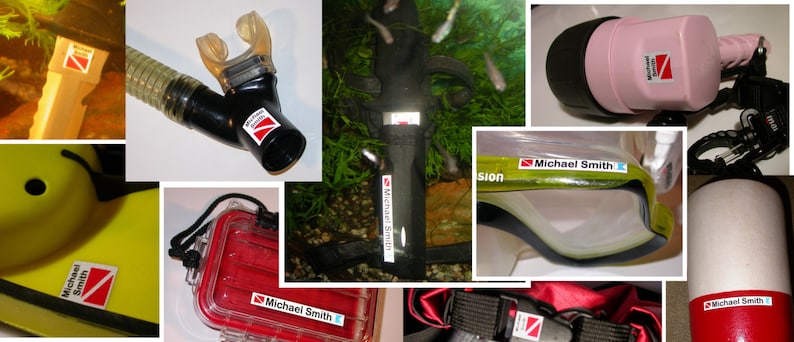 Custom Waterproof 3M Sticker Labels for Scuba Diving Gear - Etsy Australia